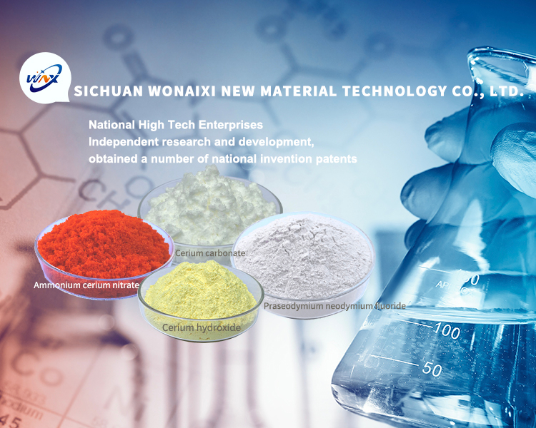 Anhydrous neodymium chloride , cerium carbonate , cerium ammonium ...